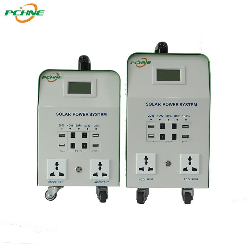 Solar portable generator LIFEPO4 battery with built in 500w psw inverter and solar controller ...