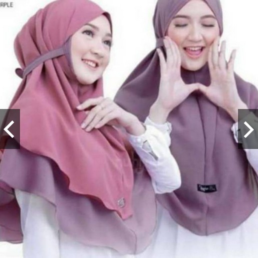 Daily Hijab Bergo Maryam khimar Instant Maryam mariam Hijab Strap Veil ...