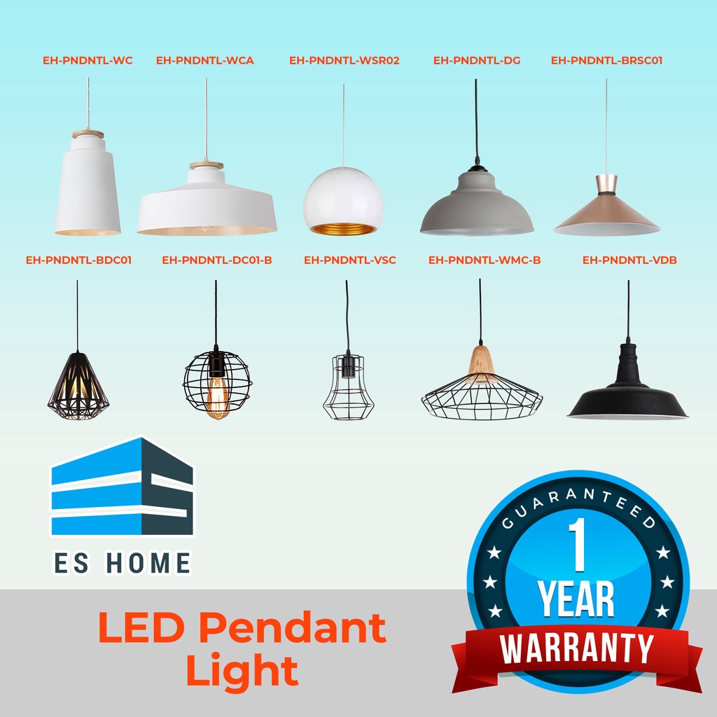ES Chandelier Drop Light E27 Hanging Pendant Lights Modern and Vintage ...