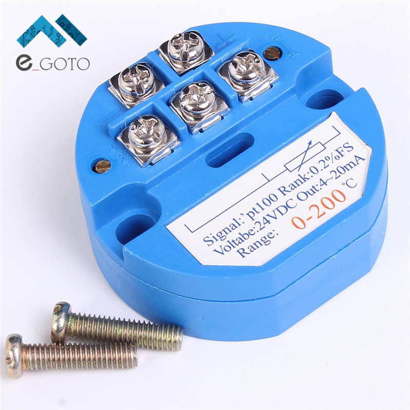 Rtd PT100 Temperature Sensor Transmitter DC 24V 0-200 Degree Range ...
