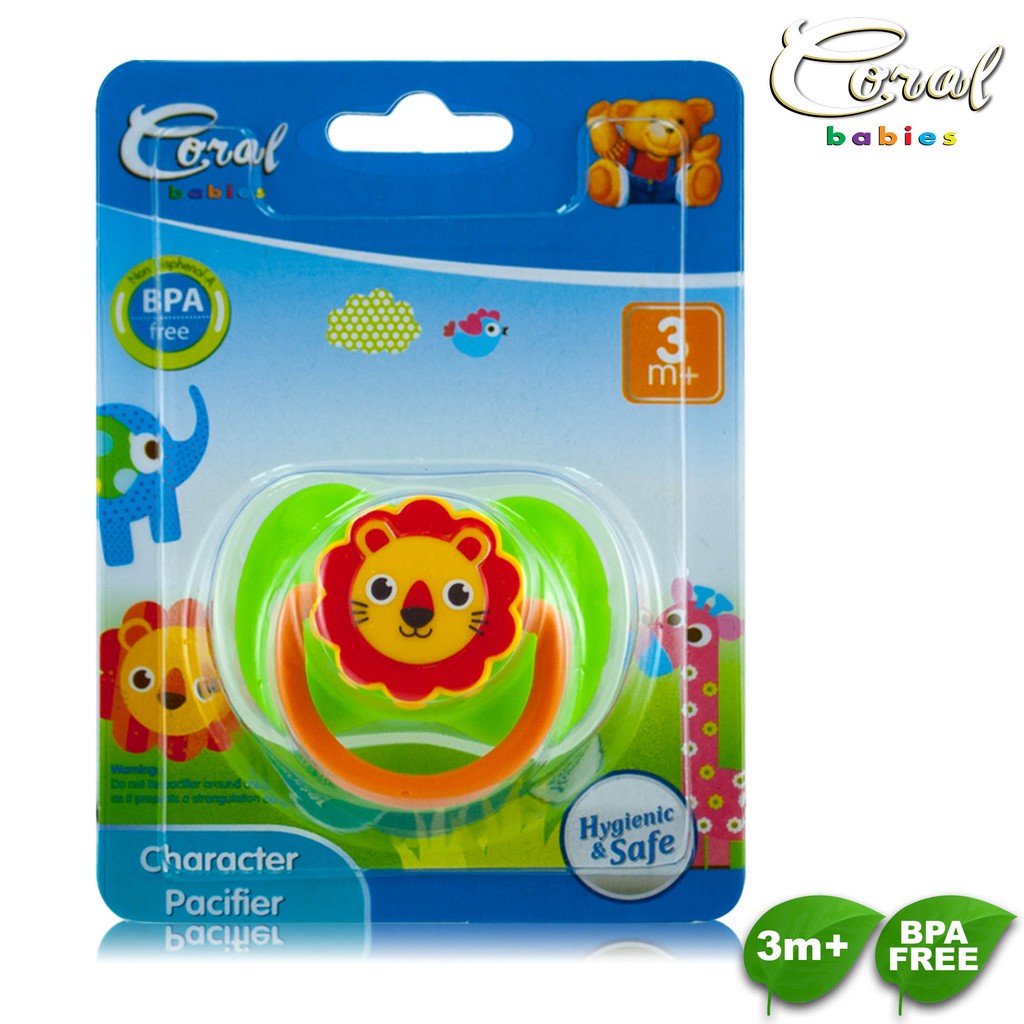 Coral Babies Safari Pacifier with Silicon Baglet | Shopee Philippines