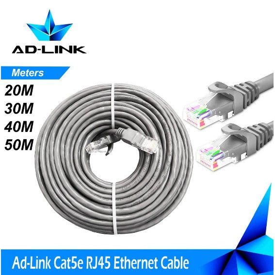 Ad-Link Cat5e 30m 40m 50m Rj45 Ethernet Network Lan Cable Cca Grey Up ...