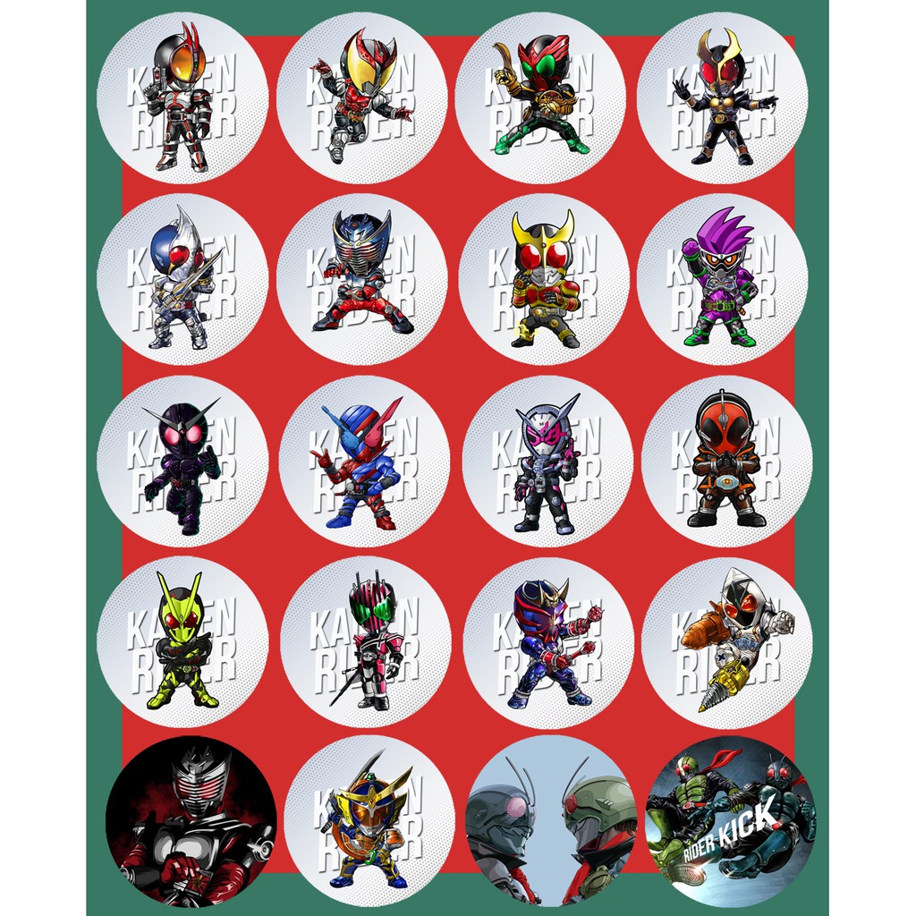 Button Badge Kamen Rider Heisei l Reiwa {No Minimum Order} | Shopee ...