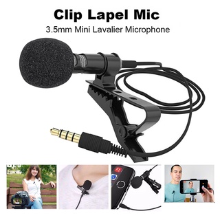 Popcorn Clip Microphone Black 3.5mm mini Jack Microphone Tie Clip-on ...