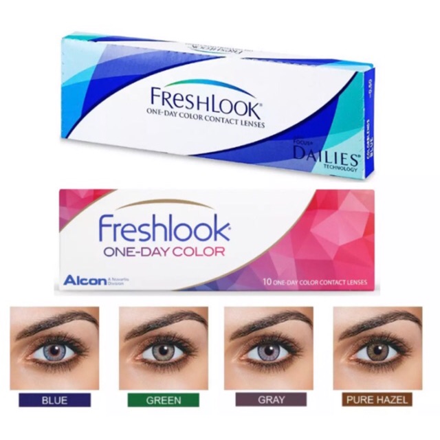 Freshlook Dailies Colored Soft Contact lens 10 pcs/5 pairs | Shopee ...