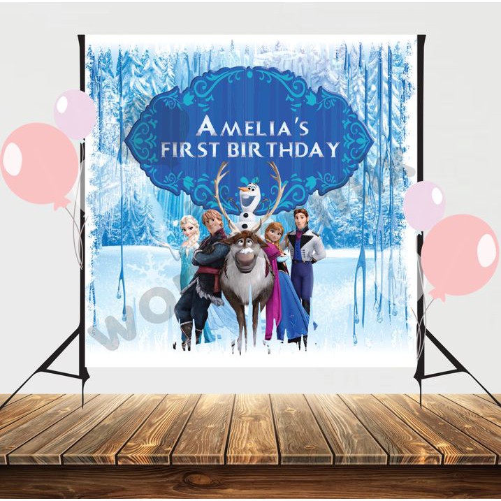 WONDERMIX CUSTOM NAME/AGE Frozen Anna Elsa Princess Palace Birthday ...