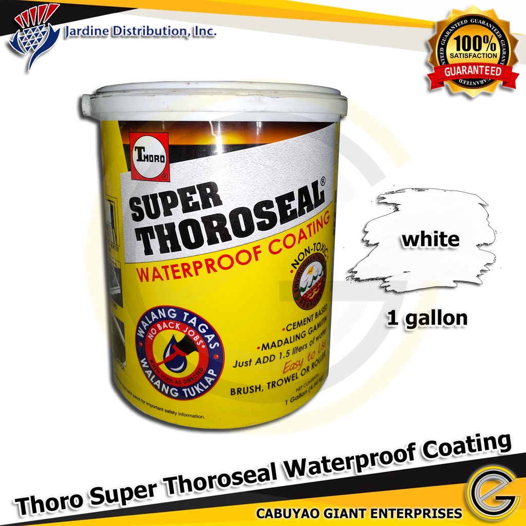 Jardine Thoro Super Thoroseal Waterproof Coating White (1 gallon ...