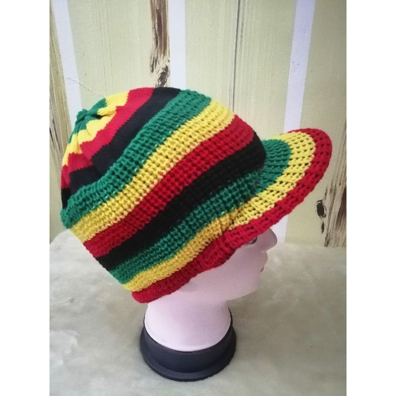 reggae rasta jamaican knitted visor cap unisex adult | Shopee Philippines
