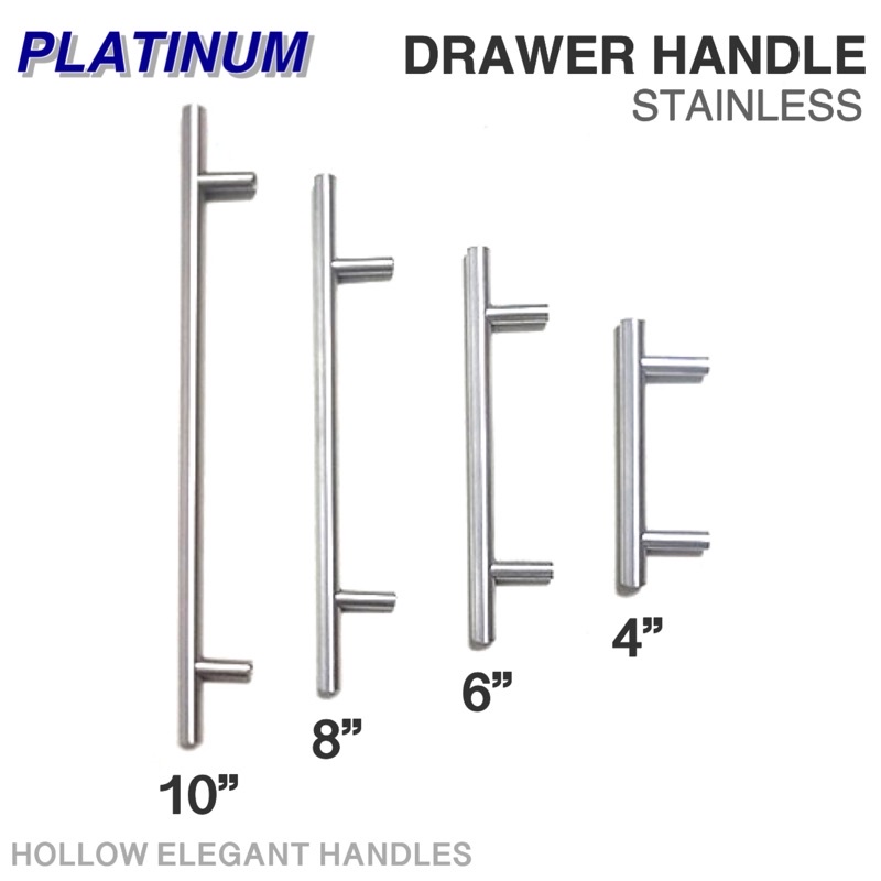Stainless Drawer Cabinet Handle With Screws | 4” 6” 8” 10” | Shopee ...
