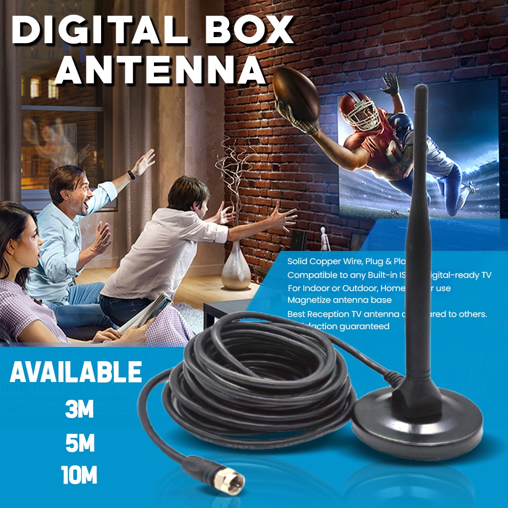 Cozyhome Antenna For Digital Box Solid Copper Wire Magnetize Antenna ...