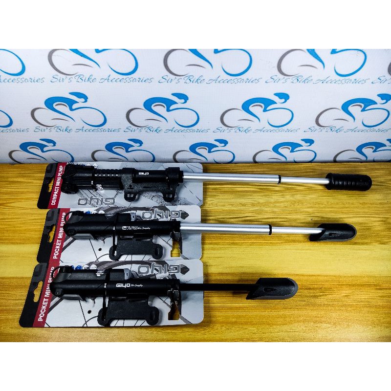 Giyo Mini Pump with Gauge gp41s Single Action and gp61s/gp61 Double ...