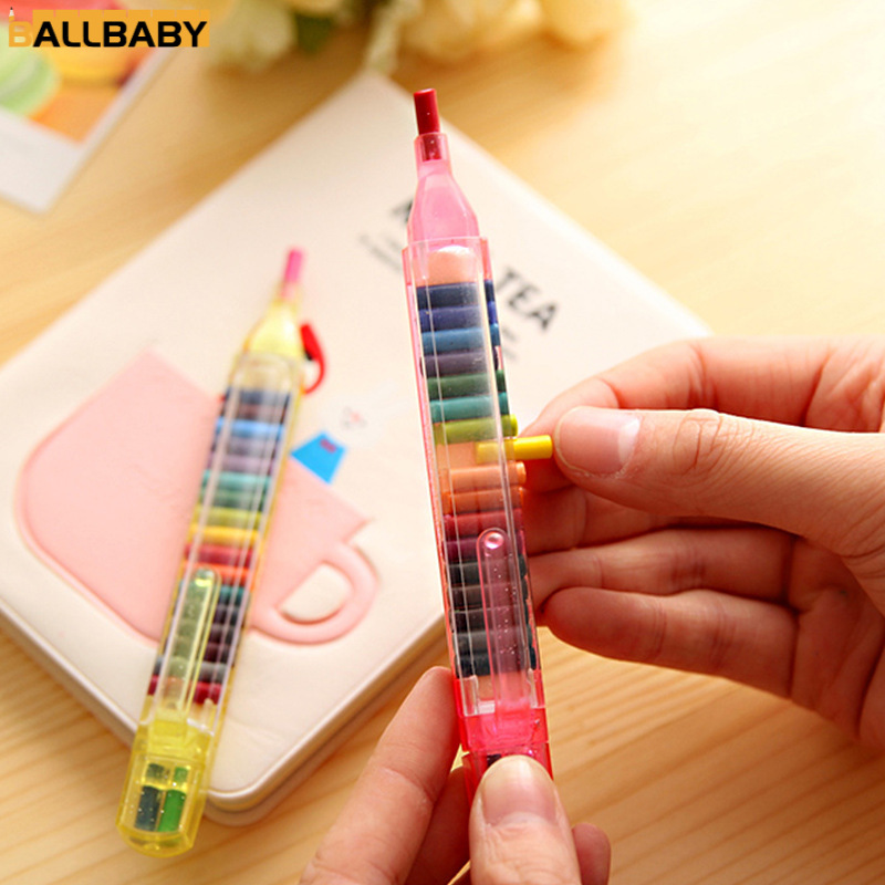 20 Colors Cute Crayons Oil Pastel Creative Colored Graffiti Pen ...