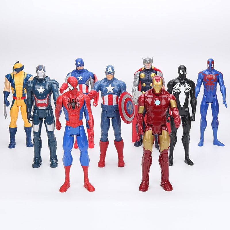 30cm Avenger Figures Marvel Heroes Wolverine Captain Toys | Shopee ...