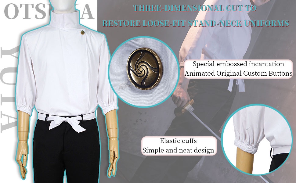 Anime Jujutsu Kaisen Yuta Okkotsu Cosplay Costume Men Women Halloween ...