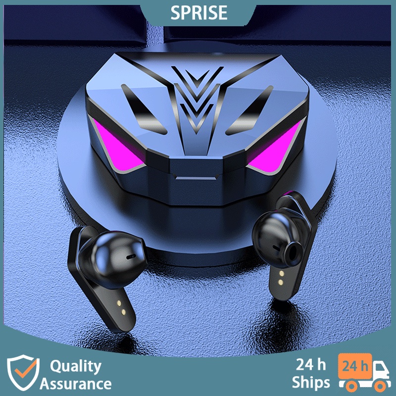 SPRISE New X15 Bluetooth Earphones Gaming With LED Display Ultra-low ...