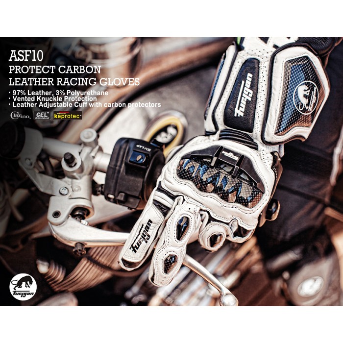 Jaguar FuryganAFS10 Motorcycle Carbon Fiber Long Finger Shock-Resistant ...