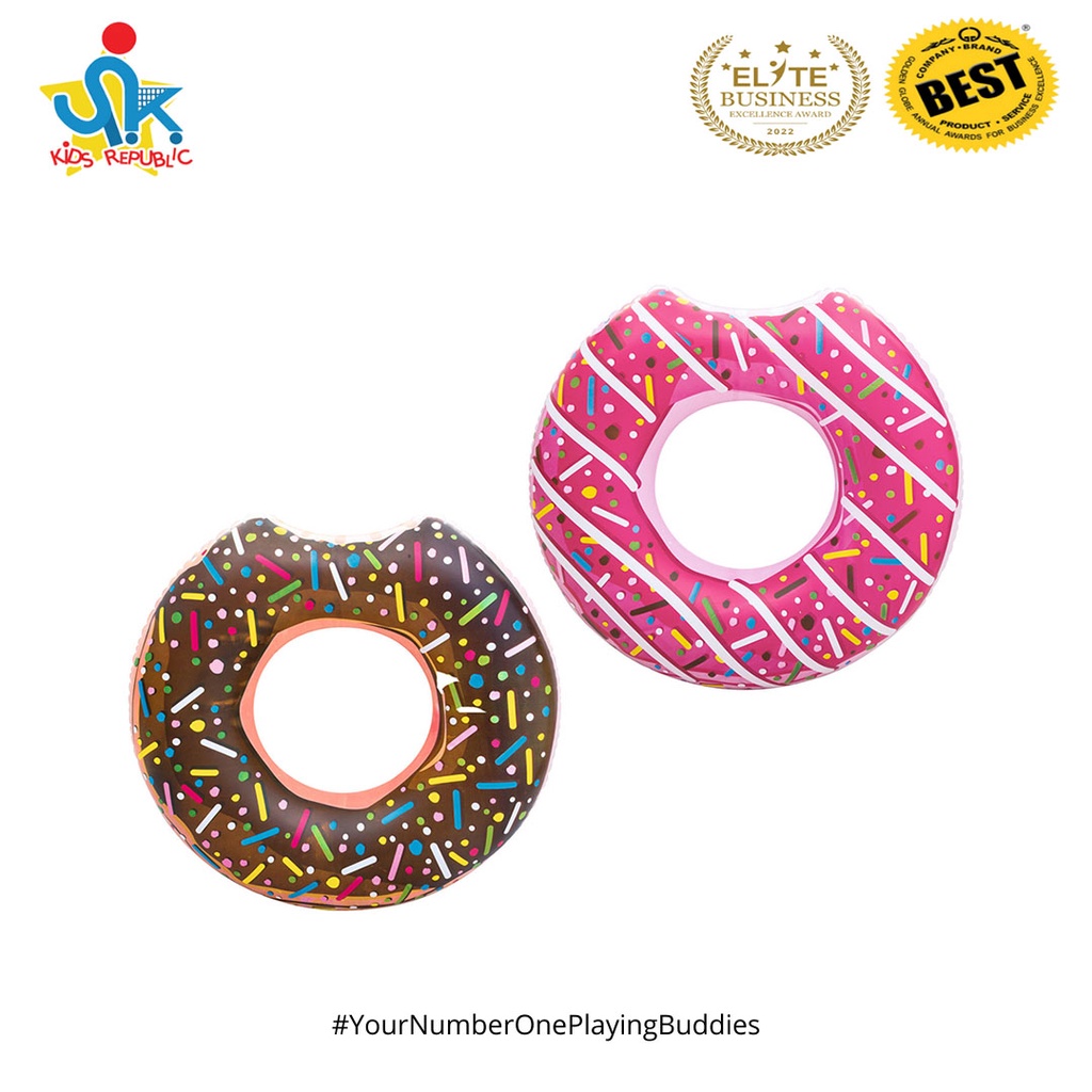 Bestway 36118 Inflatable Classic Donut-Shaped Swimming Ring Pool Float ...