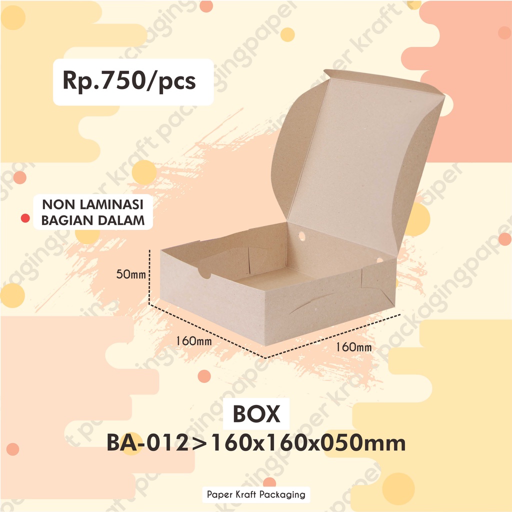 16x16x5cm Non Lamination Packaging Box Martabak Rice Box Packaging Box ...