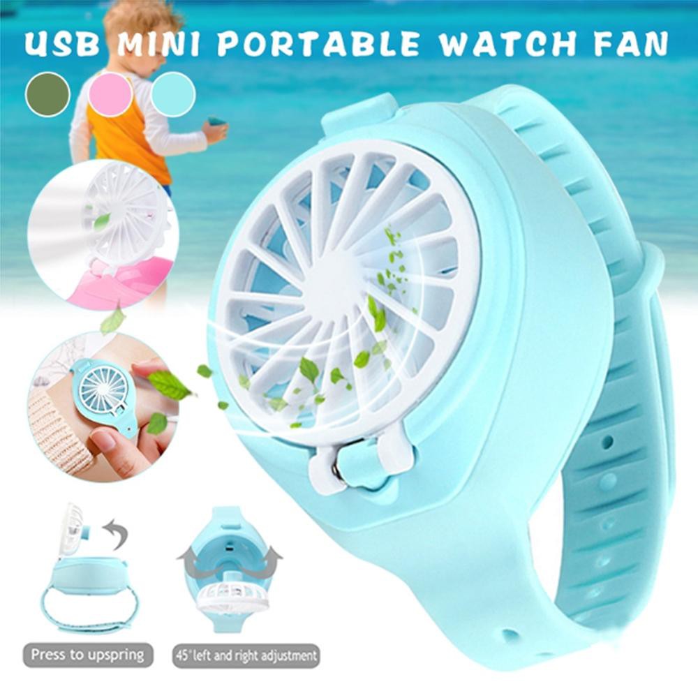 Mini Watch Fan Handheld fan Student Creative Small Wrist Mute Summer ...
