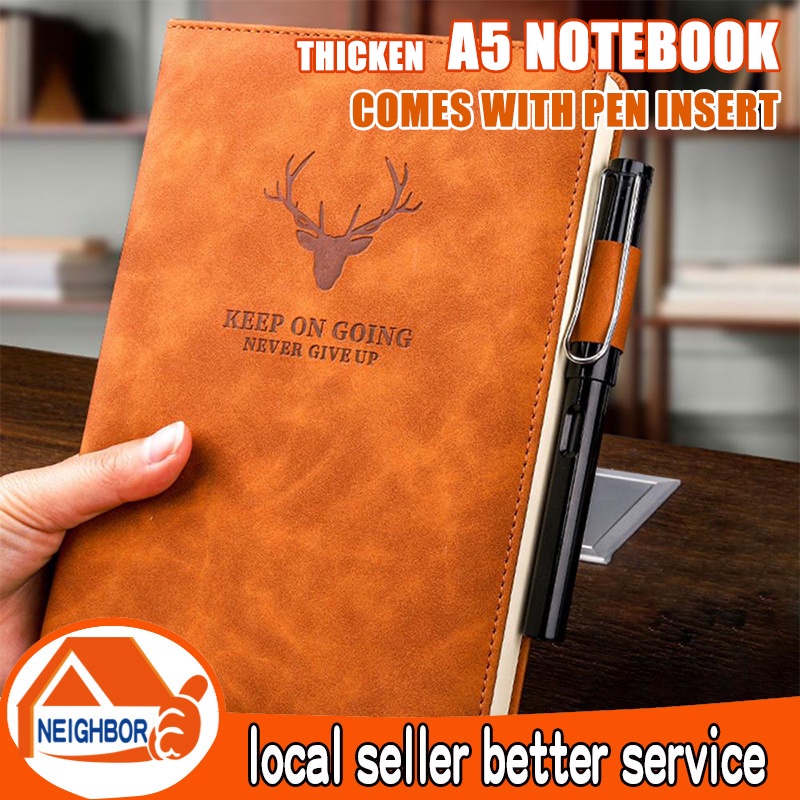 【In Stock】A5 Faux Leather Thick Business Notebook Sketch Journal Diary ...