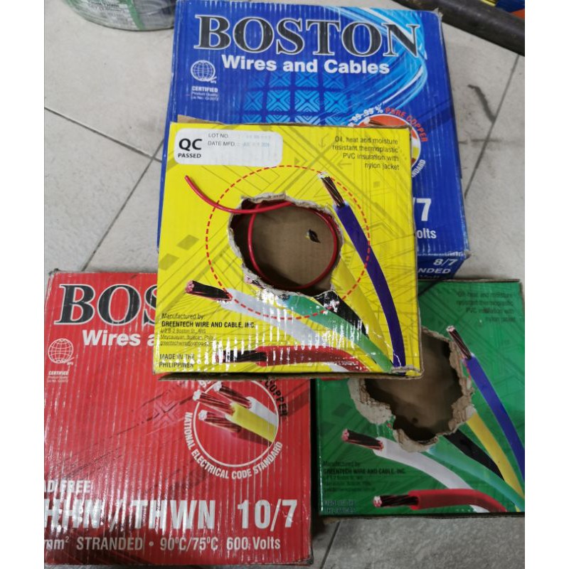 Boston THHN THWN Stranded Wire (per meter) 14/7 12/7 10/7 8/7 2.0mm 3 ...
