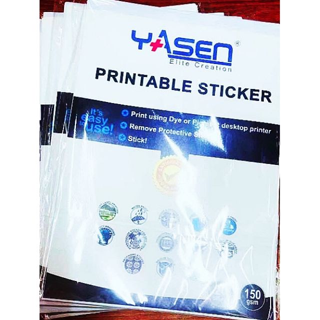 yasen glossy and matte vinyl white sticker - Inkjet Printable A4 ...