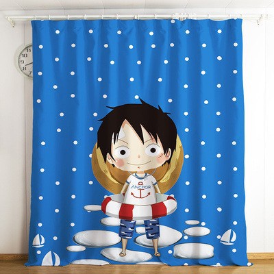 One piece bay window curtain Luffy dormitory bedroom living room bay ...