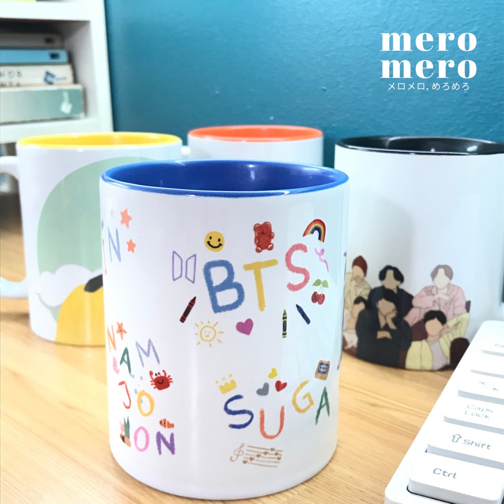 BTS BT21 Tiny Tan Bangtan Army Mugs Unofficial (RM, Jin, JK, Suga ...