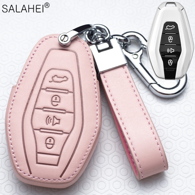 Leather Car Key Remote Cover Full Case For Chery Jetour X70 x95 x90 Car ...