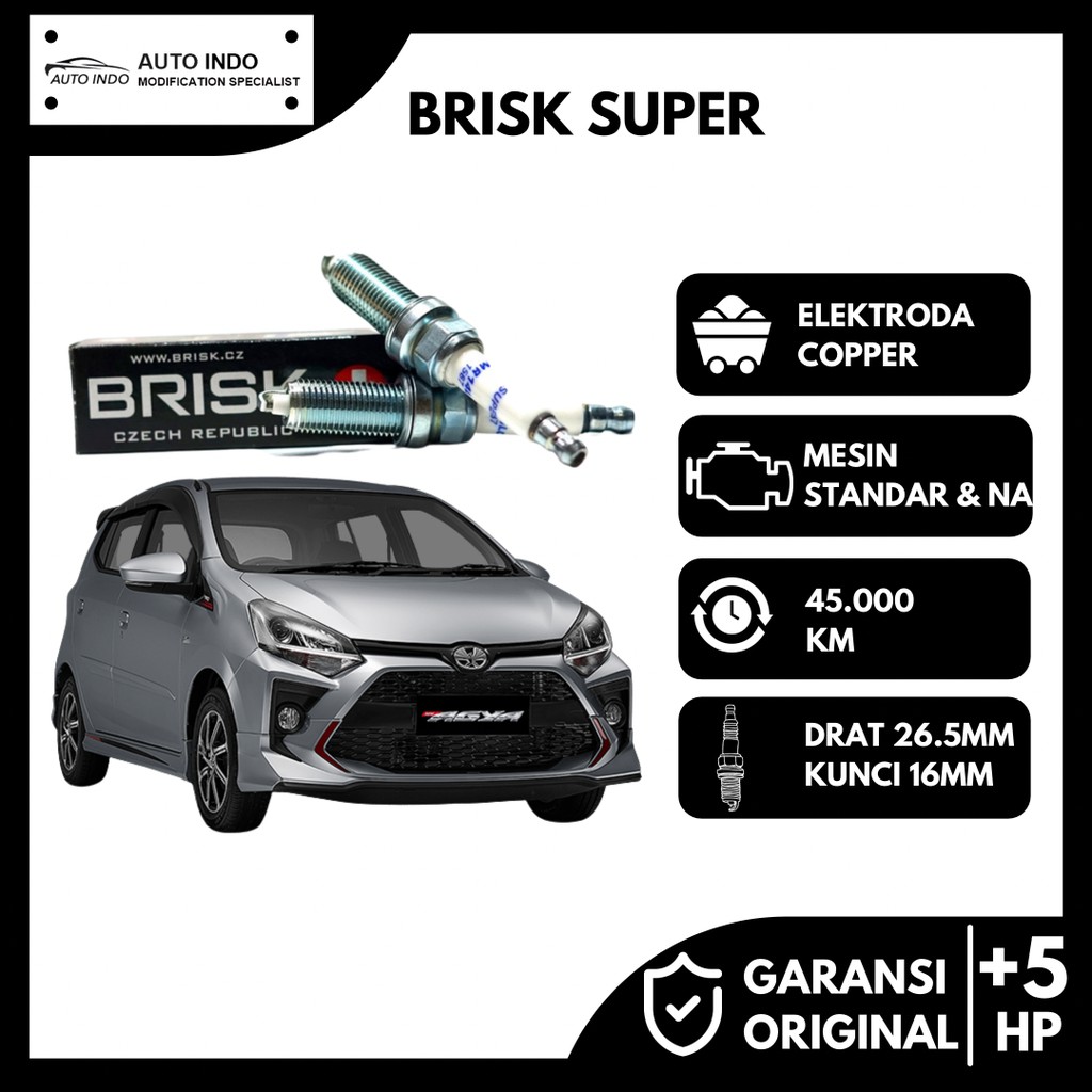 Brisk Super QR15LC-1 Car Spark Plug For Agya Ayla 1.0 100% Ori | Shopee ...