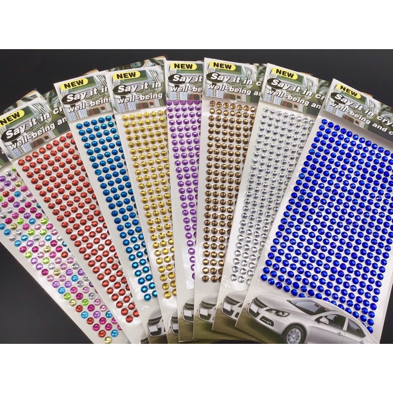 375pcs Acrylic Crystal 3d Sticker Rhinestones Sticker Self Adhesive ...