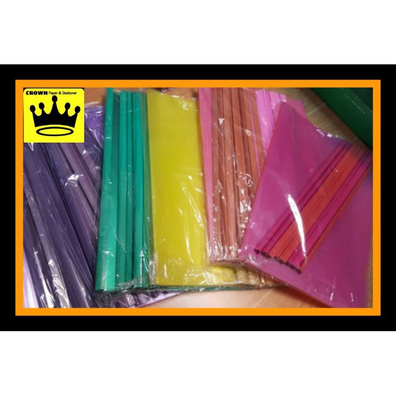 1DZ PLASTIC SLIDING FOLDER LONG (one color in a packed) | Shopee ...