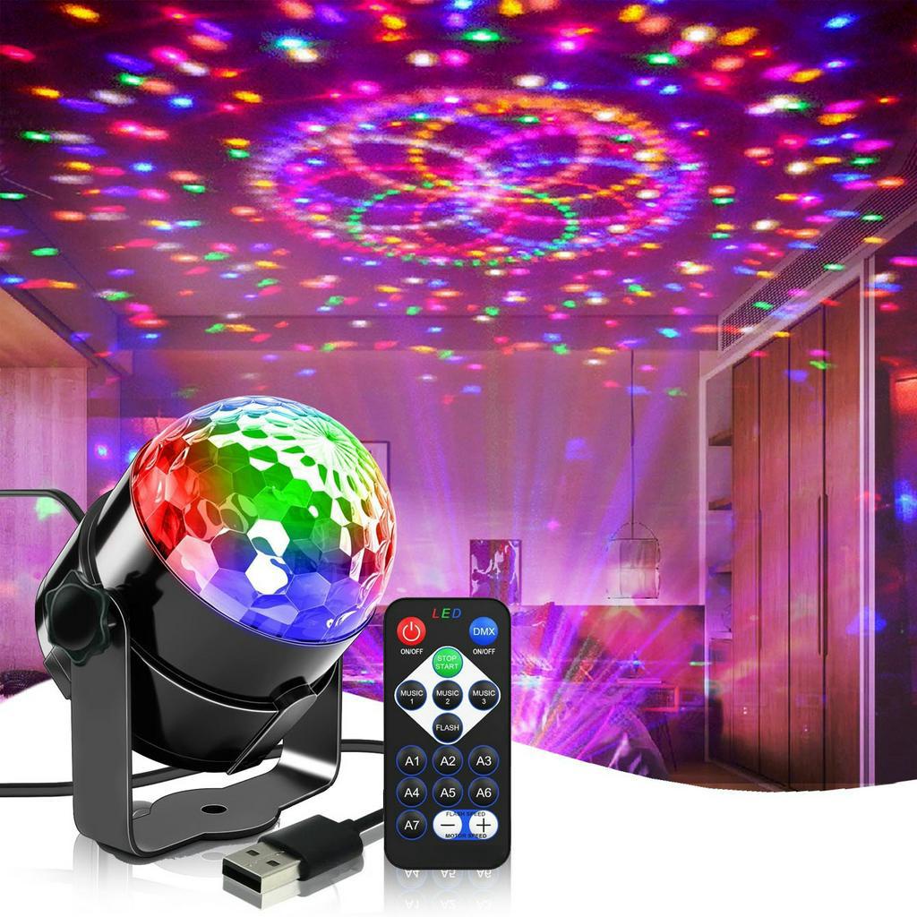 Disco Dancing Party DJ Lights, Party Lights Voice Control RGB Stage ...