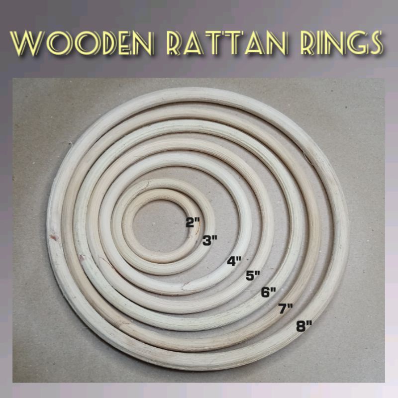 Rattan Wooden Rings 2" - 8" | Shopee Philippines