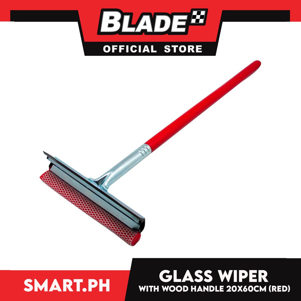 Glass Wiper With Wood Handle Red 20 X 60cm | Shopee Philippines