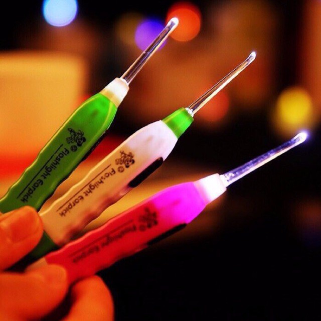 LED Light Ear Spoon Ear Picking Tool Ear Wax Remover Cleaner Ear Pick ...