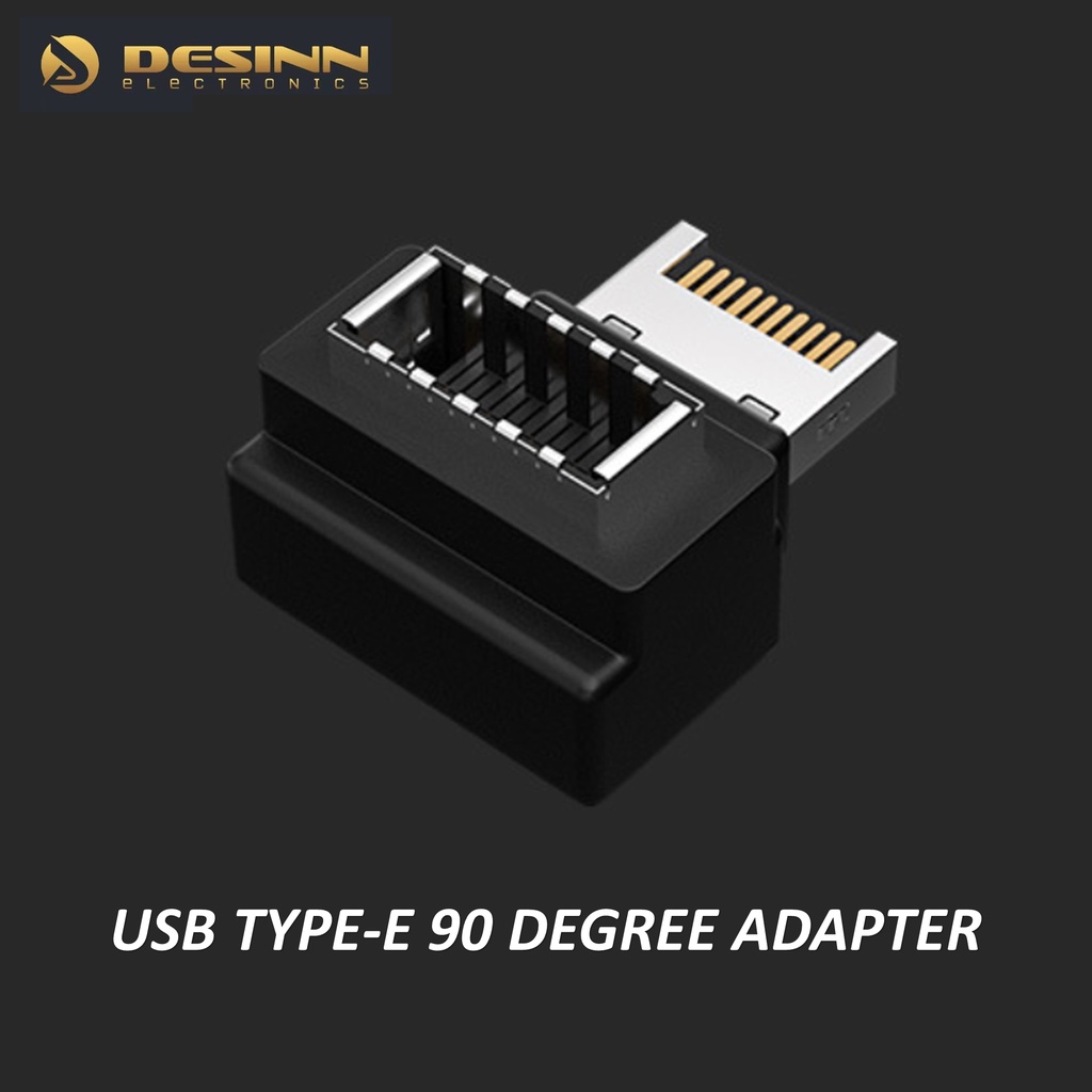 Desinn 90 Degree USB Type E Adapter USB3.2 Front Panel Internal ...