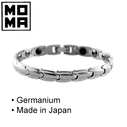 MOMA White Steel Germanium Magnetic Bracelet - Bullet Narrow Version ...