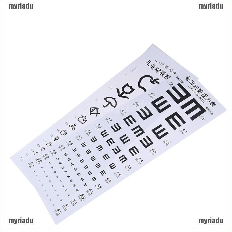 MRDU Wallmounted Waterproof Eye Chart Testing Cahrt Visual Testing ...