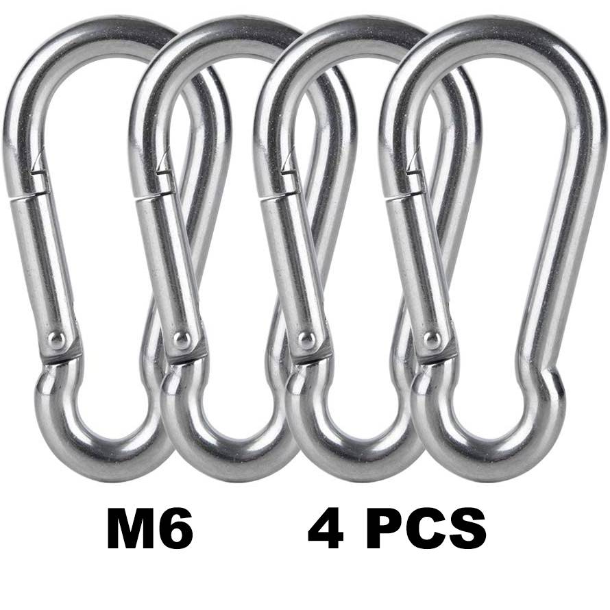 Stainless Steel Carabiner Spring Snap Hook - 304 Stainless Steel Heavy ...
