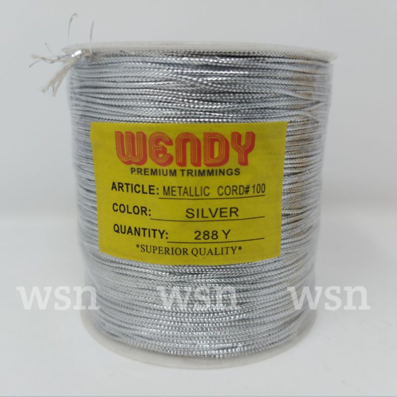 WENDY Metallic Cord Article #100 (per roll 288 yards) Tag Gift Wrap ...