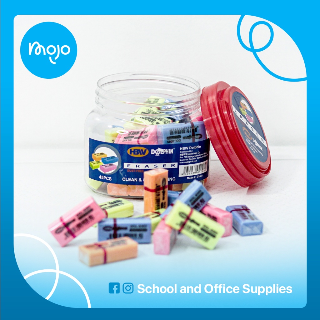 Eraser Colored Dolphin HBW Sold Per Piece | Shopee Philippines