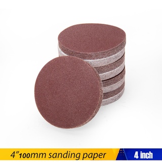 4" (100mm) Abrasive Round Red Sandpaper P40-7000# Velcro Sand Paper Pad ...
