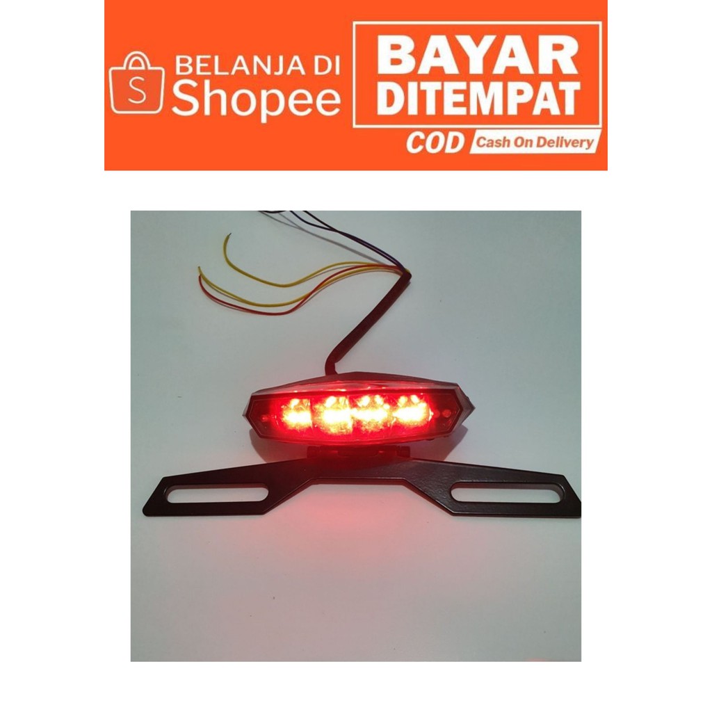 LED stop light + turn signal + universal KLX model bracket | Shopee ...