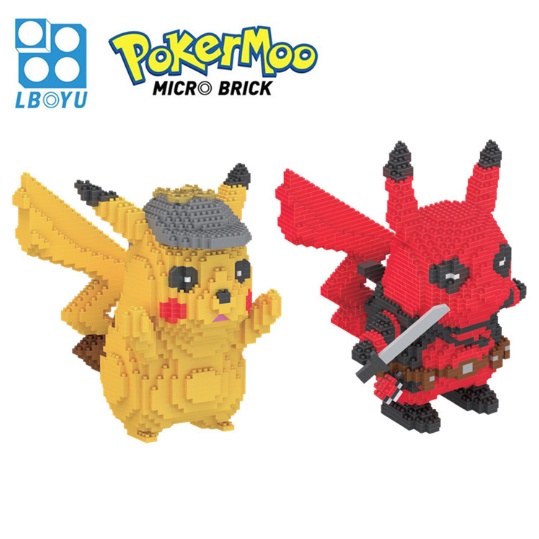 Nano Block Bricks Pokemon Pikachu Big Big Blocks Lboyu Children's Toys ...