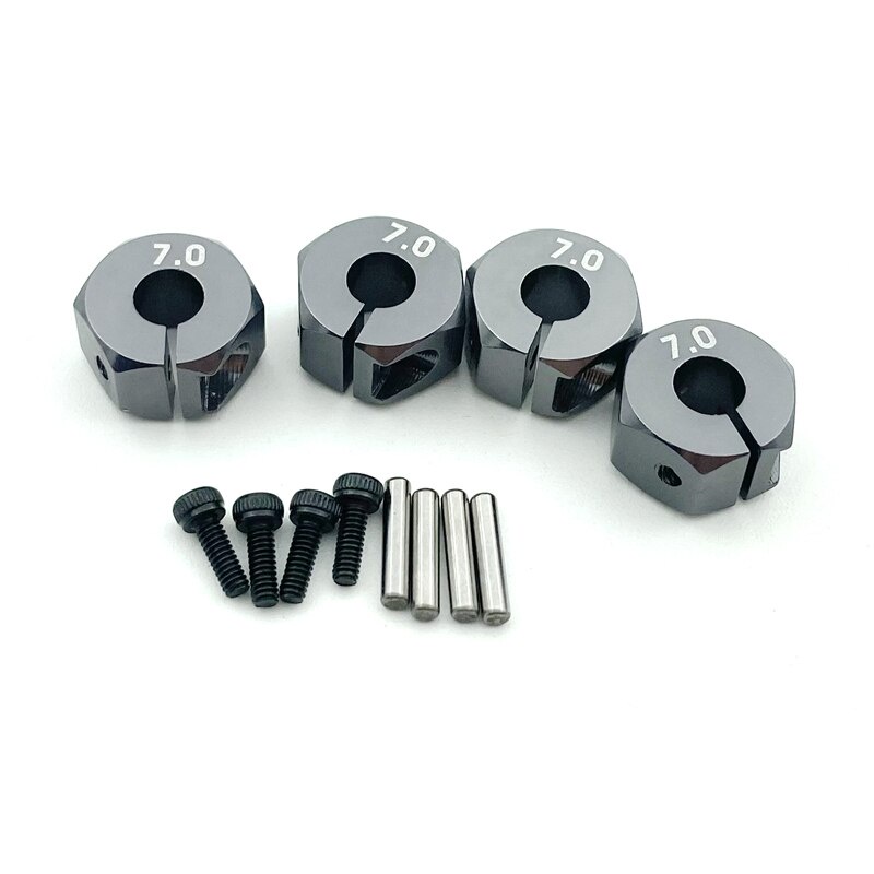 4 Pcs Aluminum 5/6/7mm Wheel Hex 12mm Drive Hubs With Pins Screws For ...
