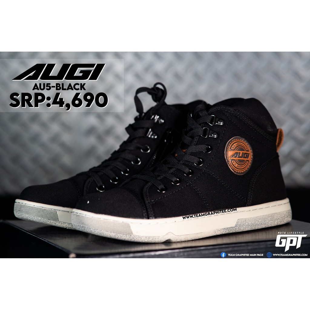AUGI AU5 RIDING SHOES BLACK AND CAMEL | Shopee Philippines
