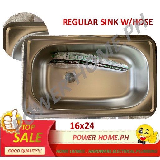 Kitchen Sink Stainless Steel 14X20 AND 16X24 with Strainer and Flexible ...