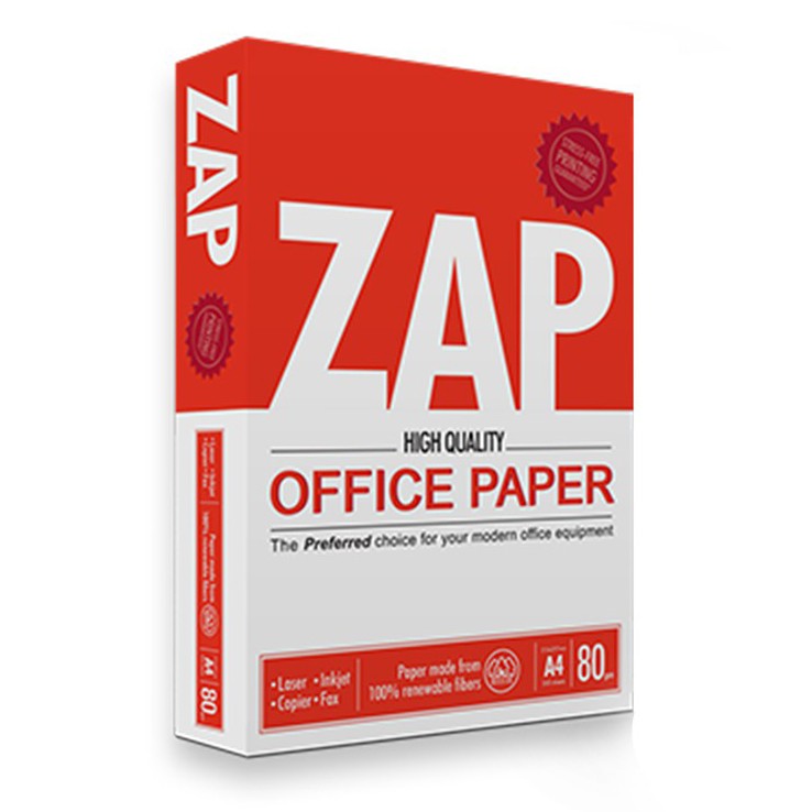 80gsm ZAP Copy Paper A4 Size Subs 24 Office Printer Paper 1 ream 500 ...