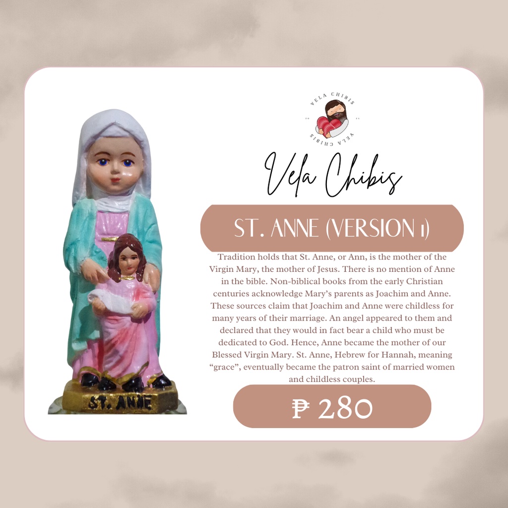 St. Anne (Mother of the Blessed Virgin Mary) Chibi Image / Chibi Saint ...